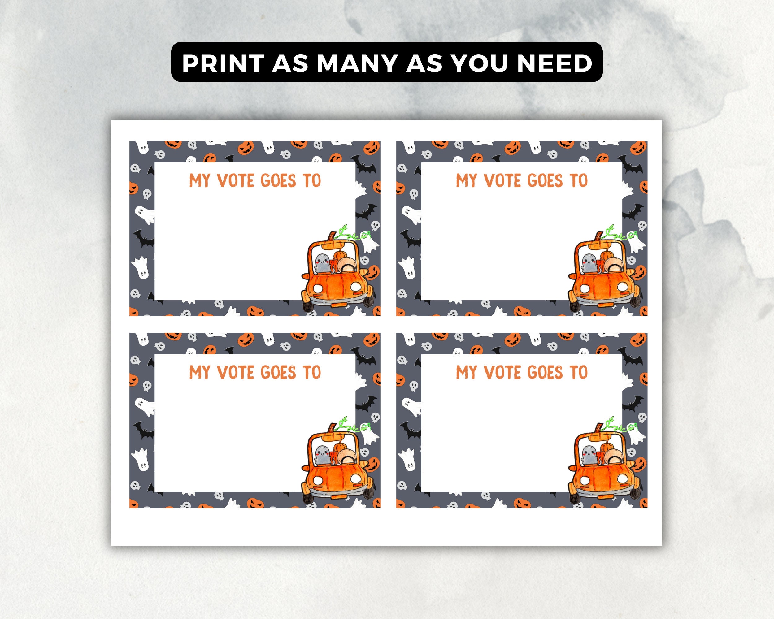 Trunk or Treat Voting Bundle, Halloween Contest , Elementary Preschool ...