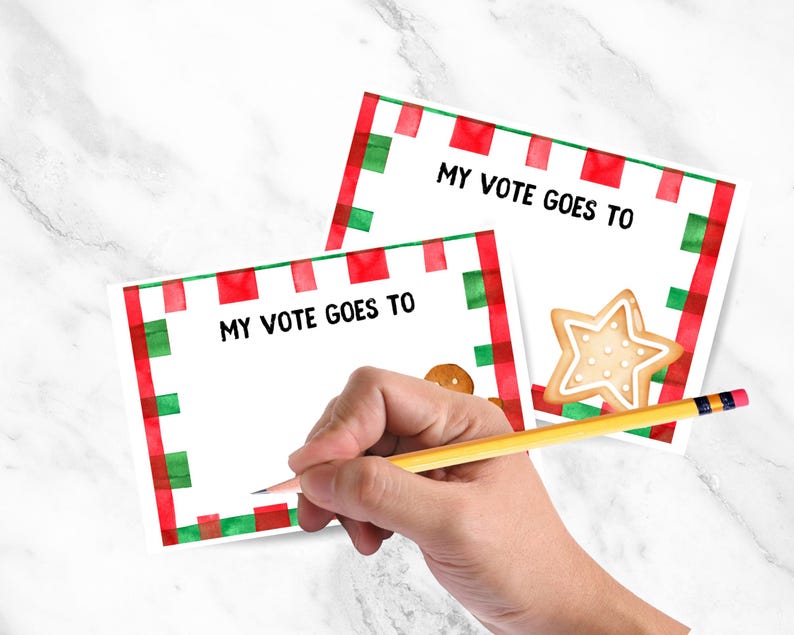 Cookie Contest Voting Ballots and Awards , Cookie Exchange, Holiday ...