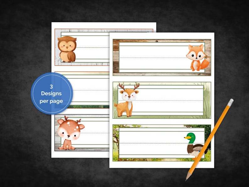 Woodland Theme Name Tags, Desk Name Plates, Preschool Classroom Decor ...