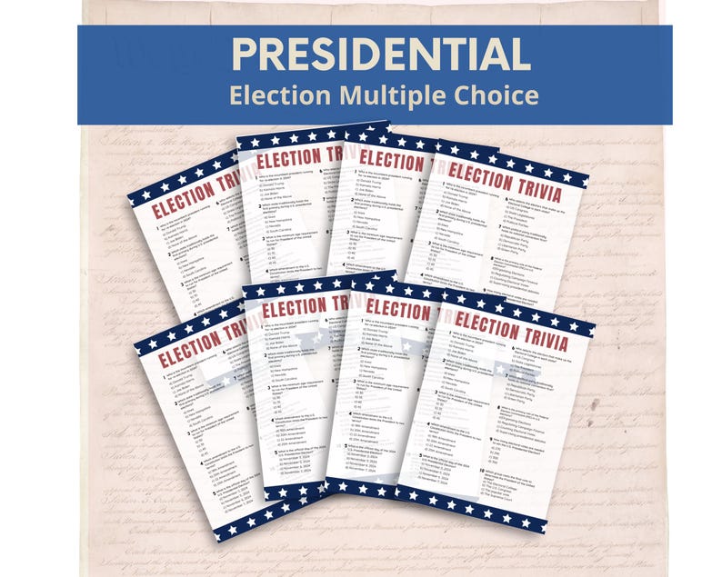 Election Trivia 2024 Printable, Political Events Questions, Debate ...