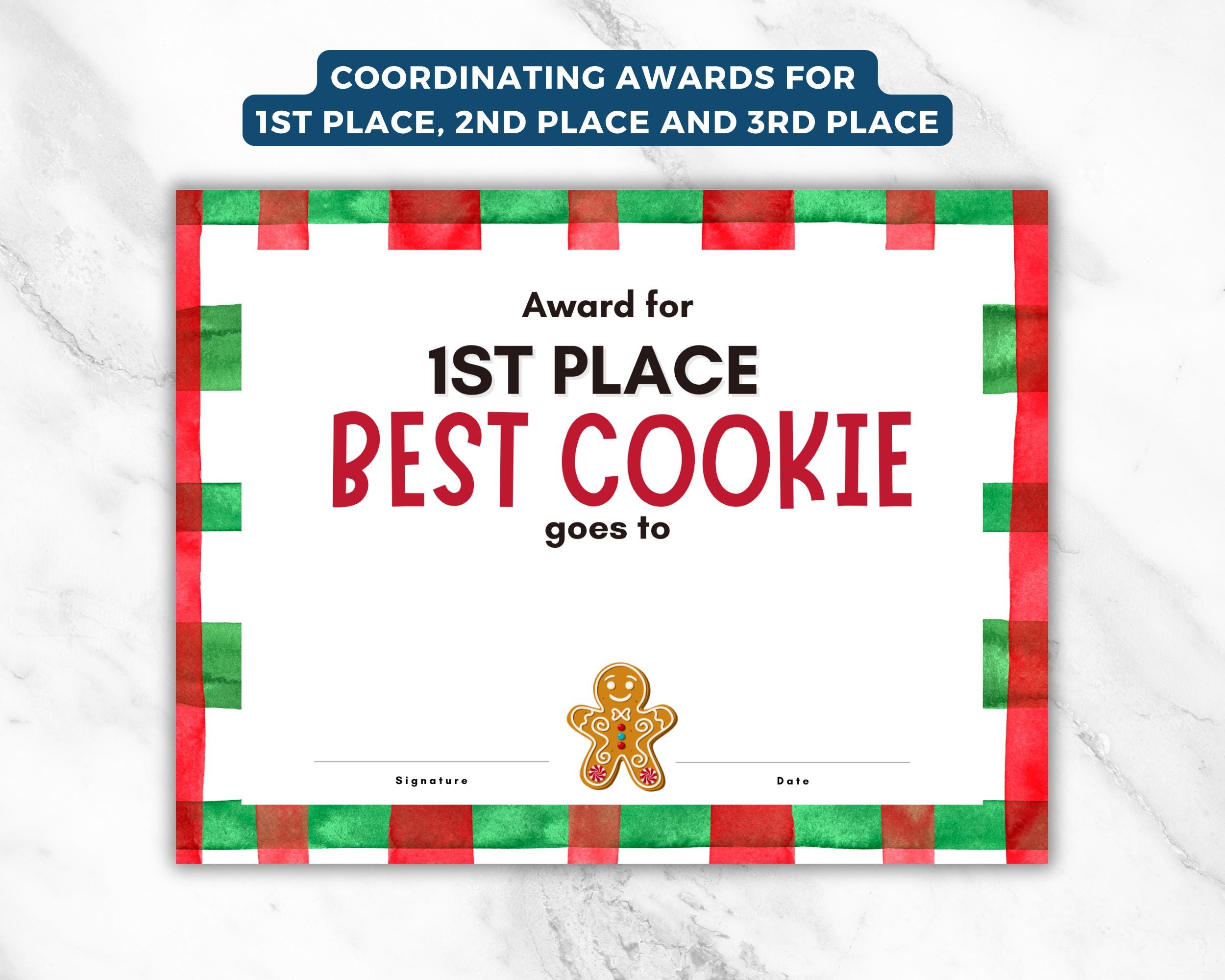 Cookie Contest Voting Ballots and Awards , Cookie Exchange, Holiday ...