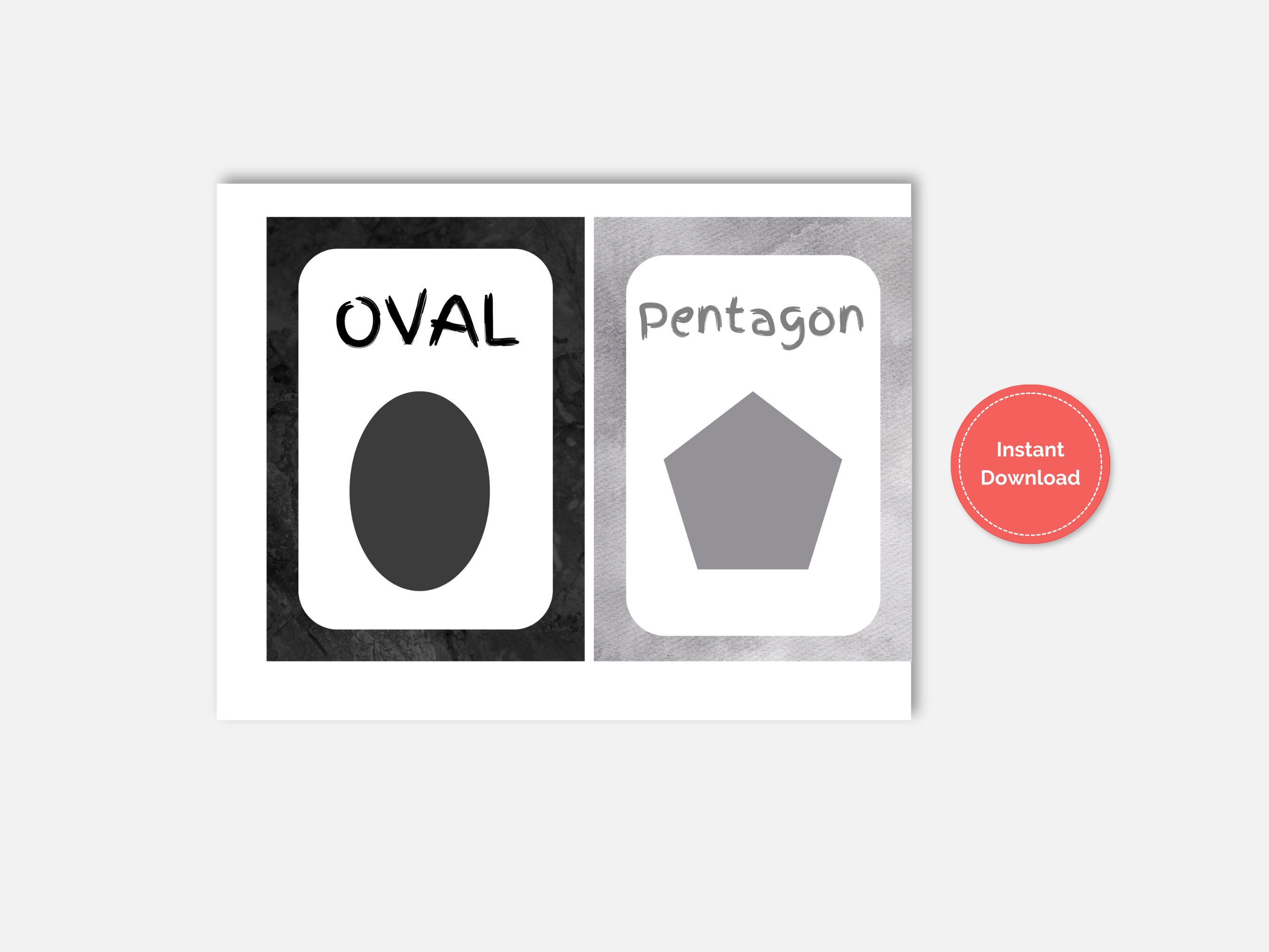 Bulletin Board 10 Shapes Recognition Posters, Classroom Printable ...