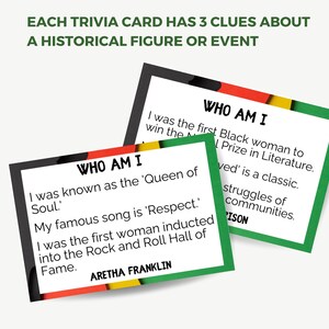 Black History Trivia Printable, US Letter Size Trivia Game, Educational ...