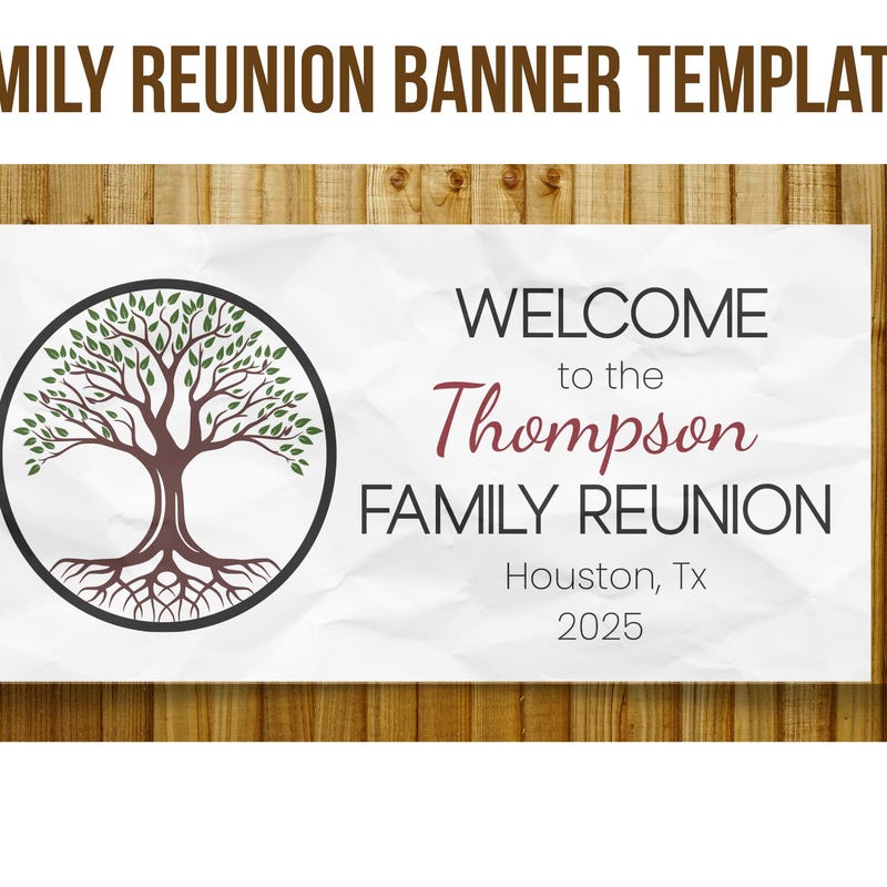 Reunion Banner - Etsy