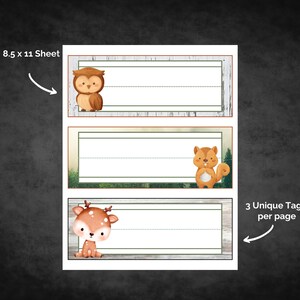 Woodland Theme Name Tags, Preschool Classroom Decor, Daycare Name ...