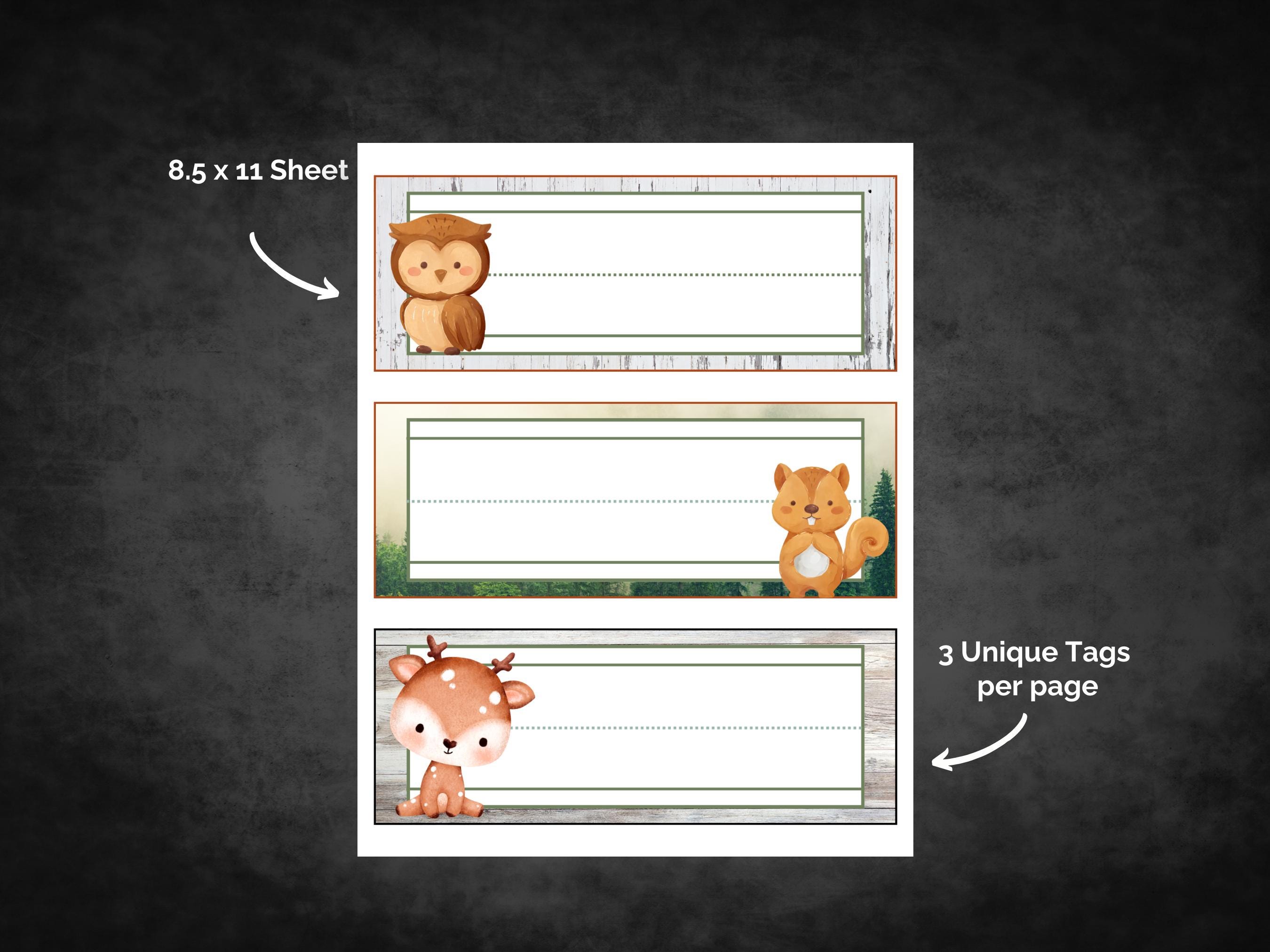 Woodland Theme Name Tags, Desk Name Plates, Preschool Classroom Decor ...