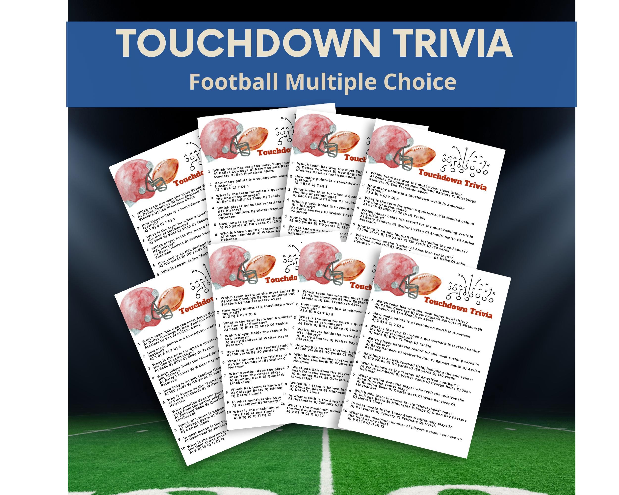 Football Trivia Game, Office Party Game, Family Game Night,office ...