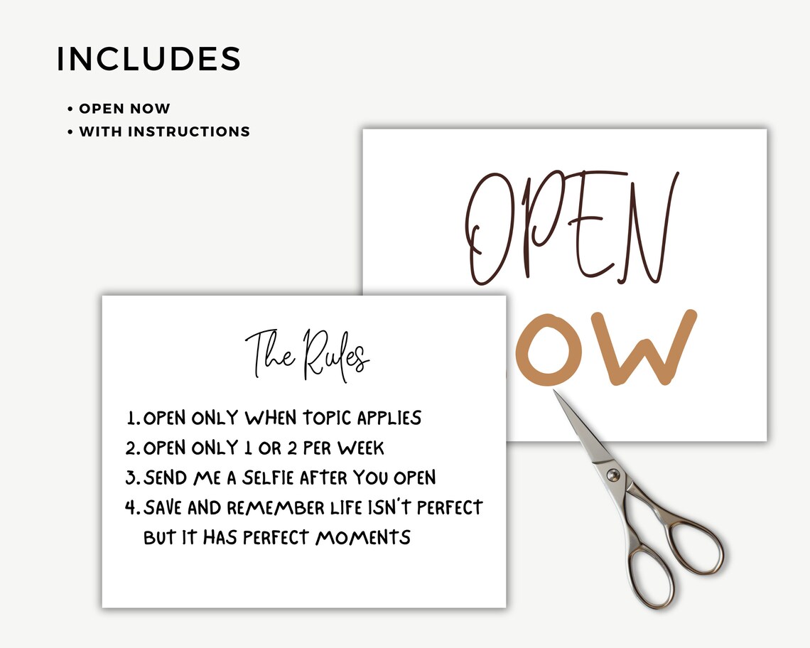 20 Open When Printable, Envelope Label Design, INSTANT Download ...