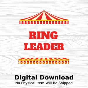 Circus Tent Ringleader Sign, Kids Birthday Party Printable, Carnival ...