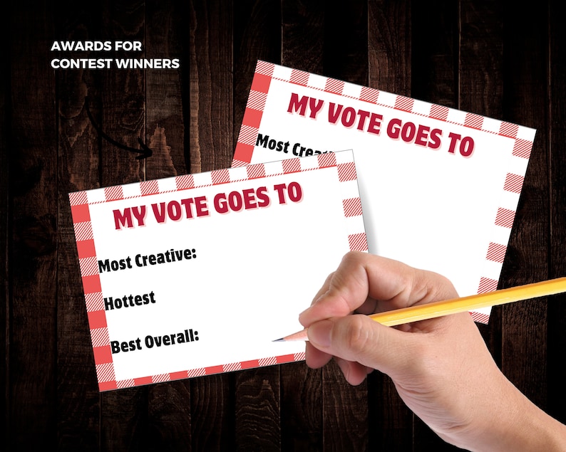 Chili Cookoff Contest Easy Ballot Printable Cast Your Vote Best Chili ...