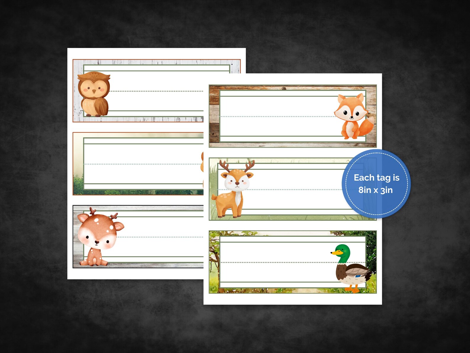 Woodland Theme Name Tags, Desk Name Plates, Preschool Classroom Decor ...