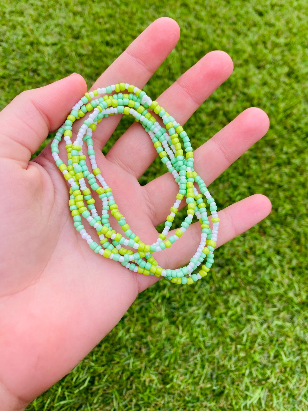 Sweat Green Sead Bead Bracelet - Etsy