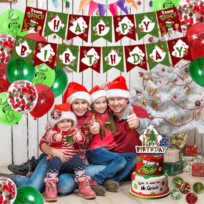 Christmas Birthday Decoration Party Decoration - Etsy