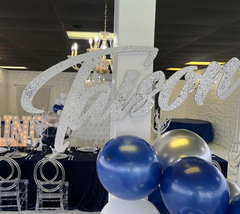 Custom Wood Name Sign, Wall Room Decor, Wedding, Backdrop, Birthday, 12 ...