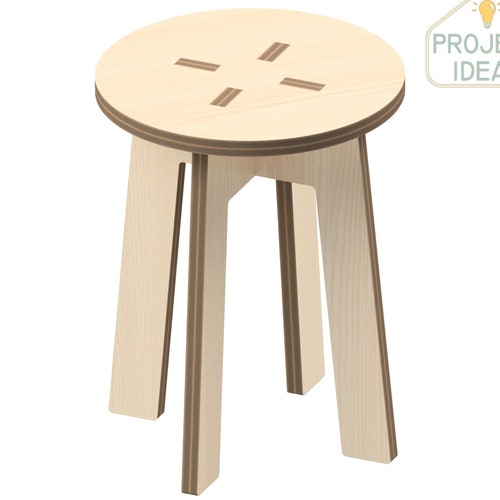 Plywood Table CNC Stool Plans CNC Router Cut Files MDF - Etsy