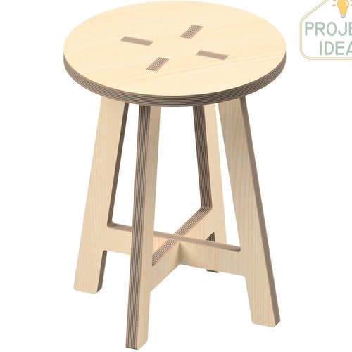 Plywood Table CNC Stool Plans CNC Router Cut Files MDF - Etsy
