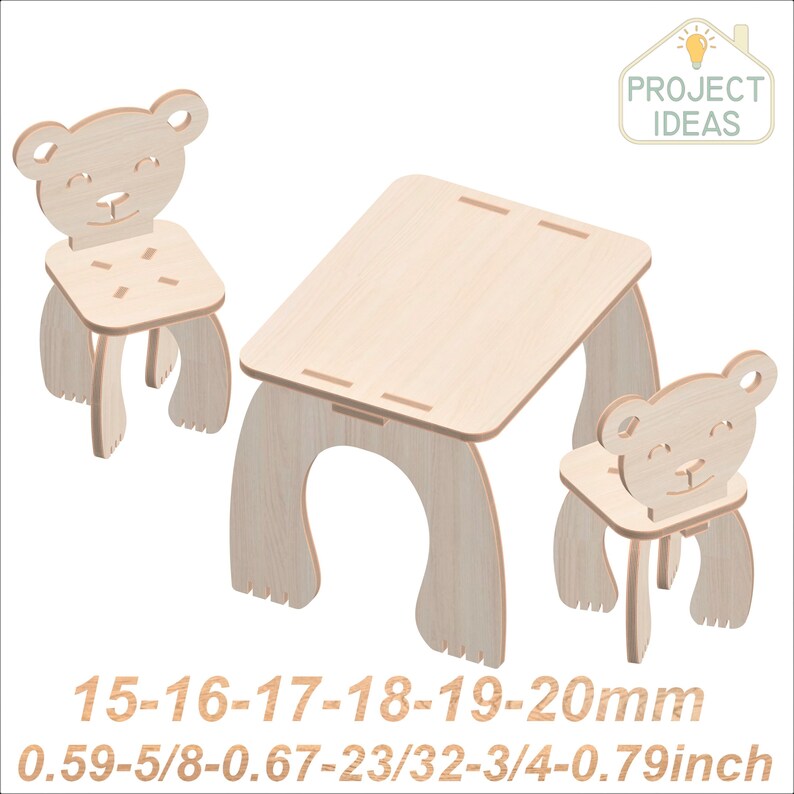 Child Seating Group Bear Vector File Dxf-svg-pdf Laser & CNC - Etsy