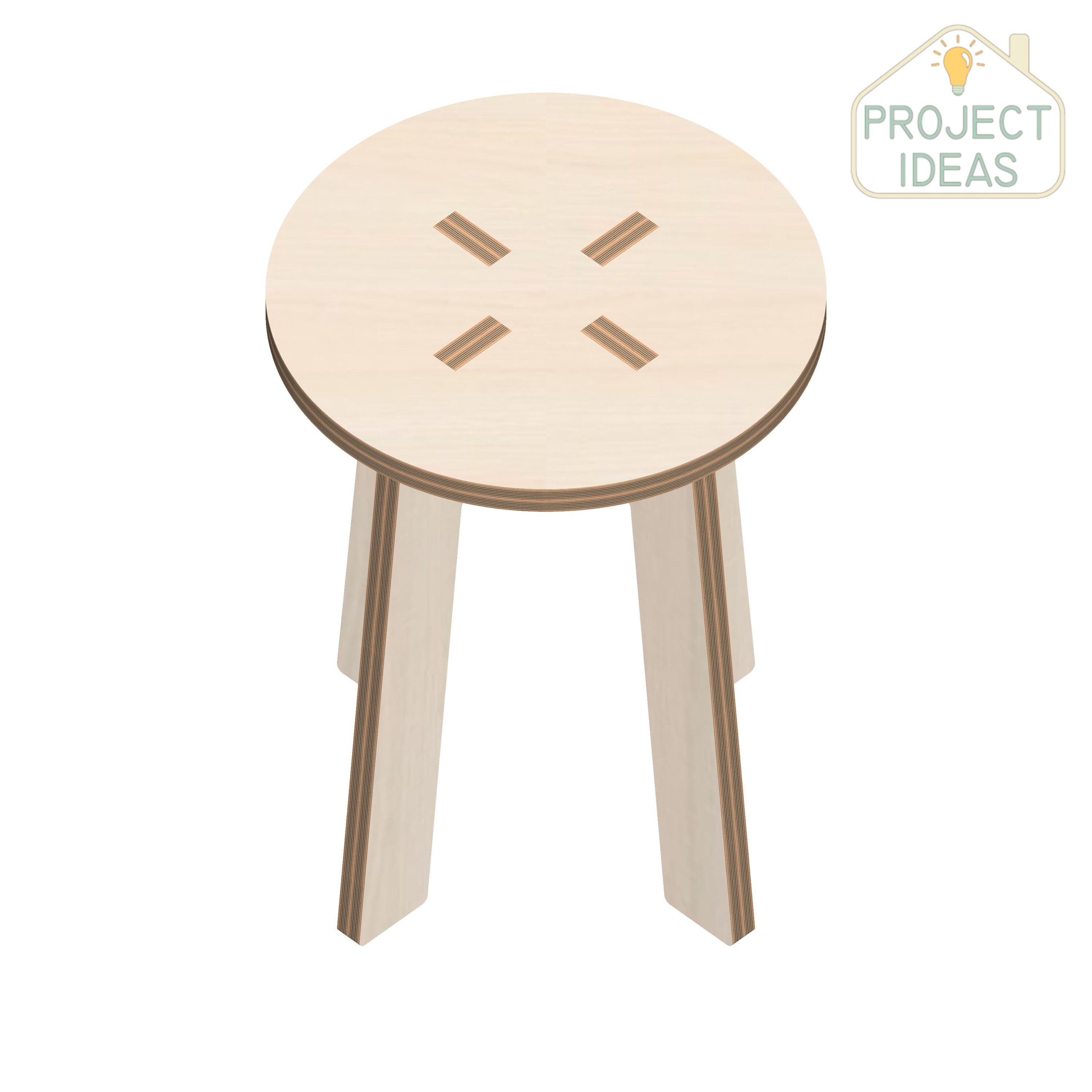 Round Stool Side Table Vector File Dxf-svg-eps-stl-pdf - Etsy