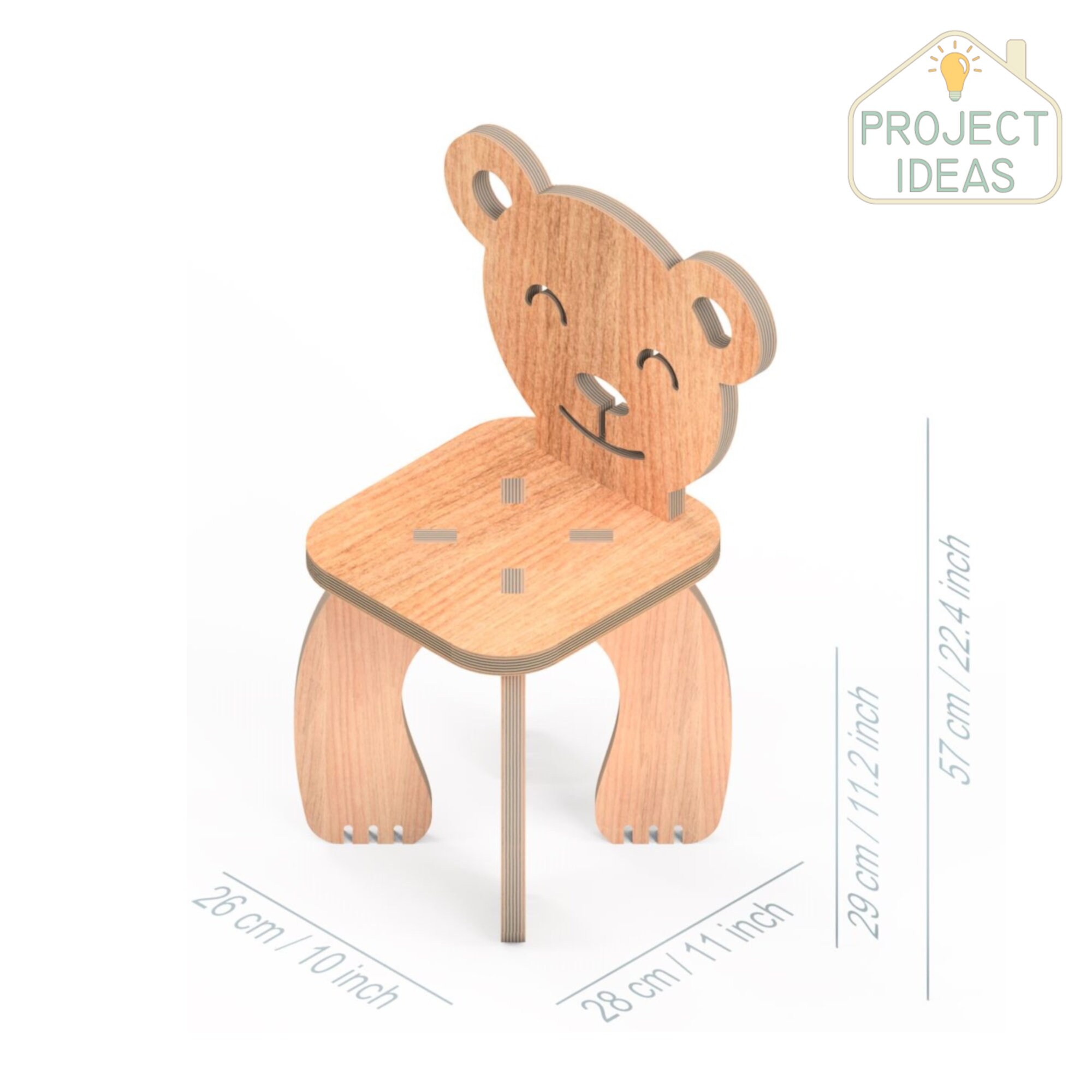 Child Seating Group Bear Vector File Dxf-svg-pdf Laser & CNC - Etsy