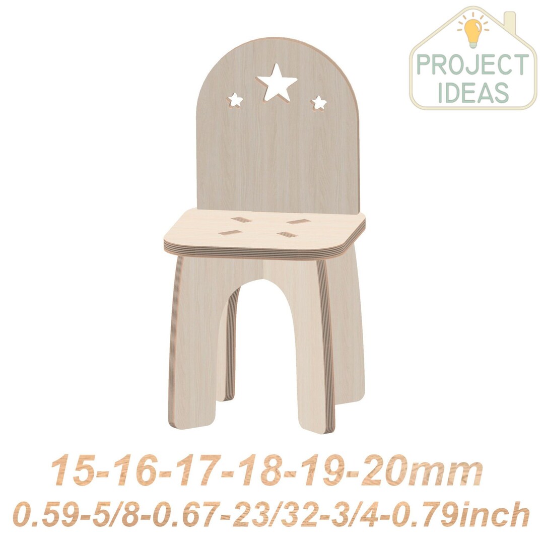Star Chair Vector File, Dxf-svg-pdf-eps-stl, Laser & CNC Router Cut ...