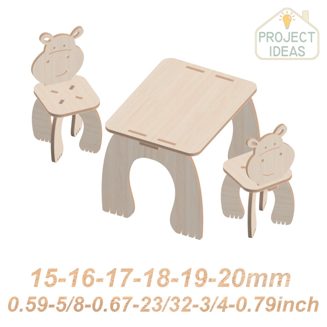 Child Seating Group Hippo Vector File, Dxf-svg-pdf, Laser & CNC Router ...