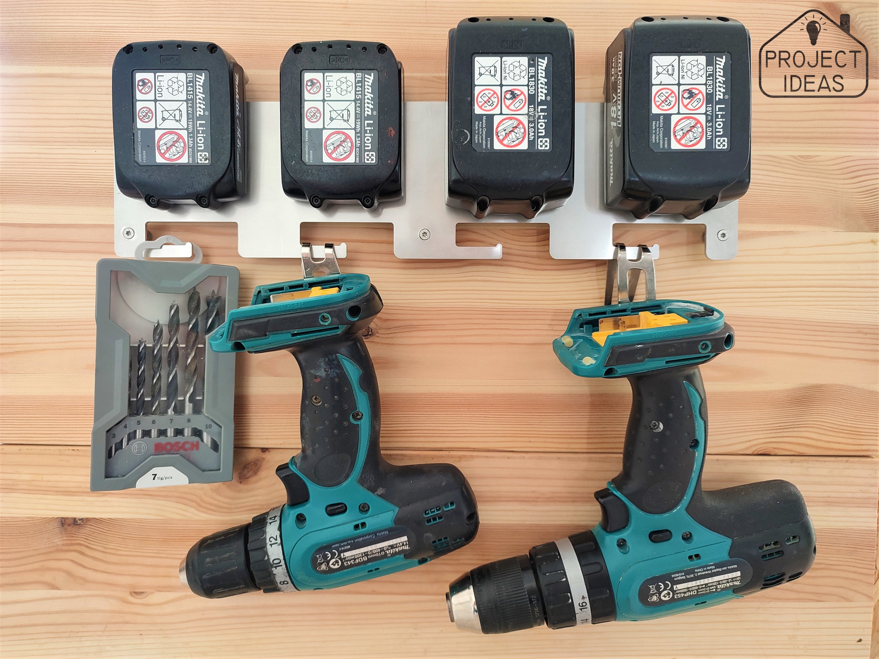 4 Unit MAKITA 14.4 & 18V Battery Holder, Storage, Rack-vector File-pdf ...
