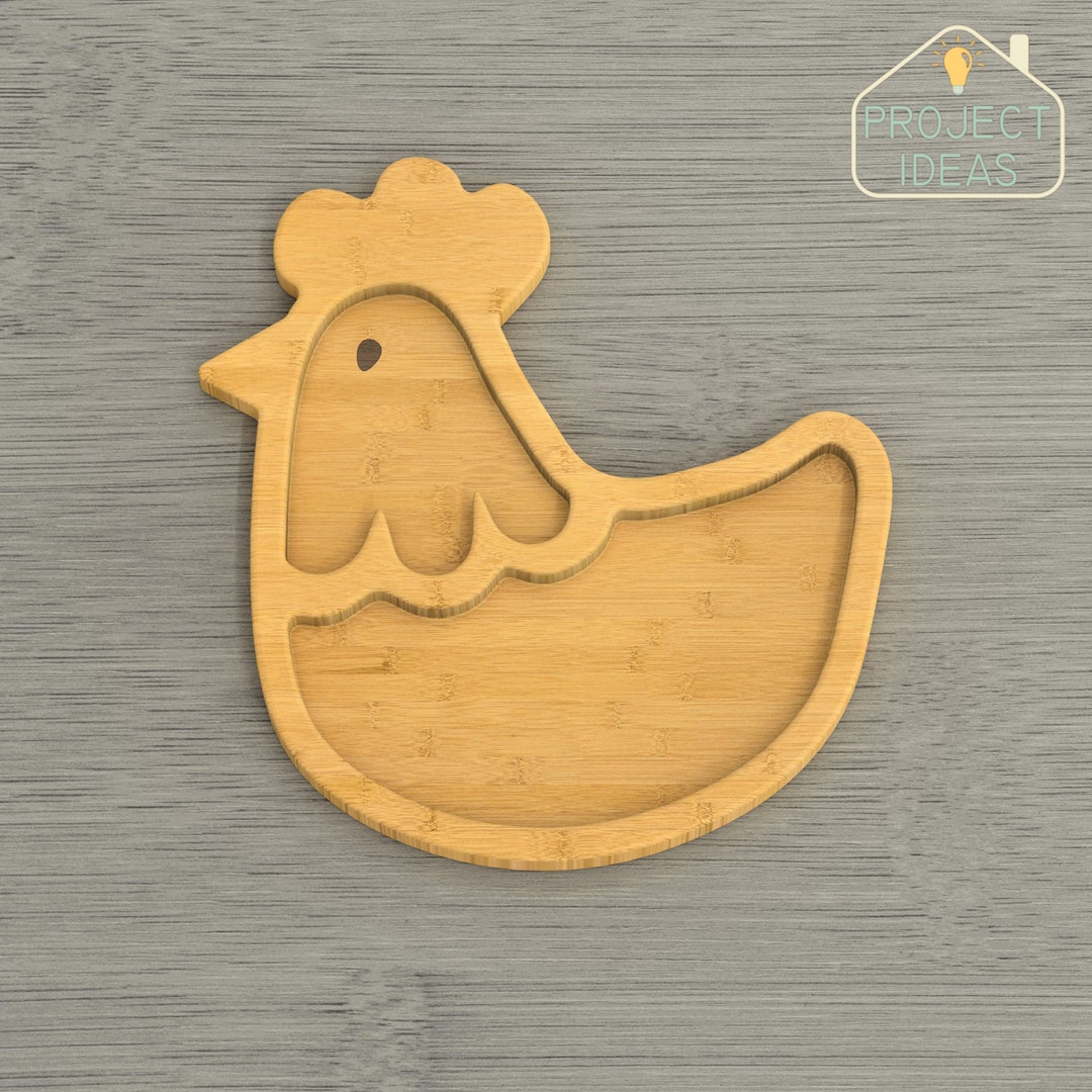 CNC File for Wood - Chicken Serving Plate - Etsy