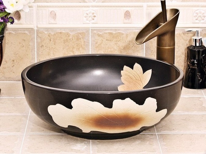 Home & Living Bathroom Vanities Luxury bathroom sink Rustic matt glaze ...