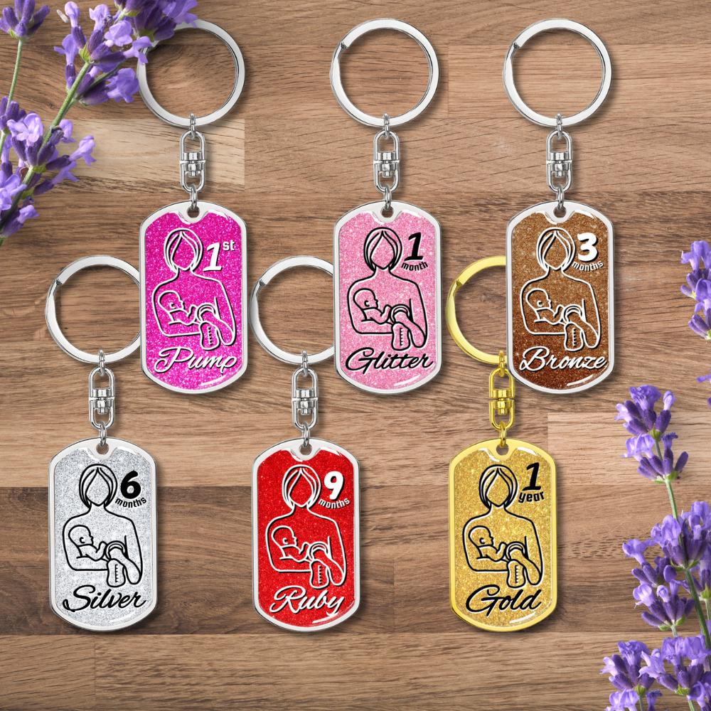 Custom Breastfeeding Milestone Keychain, Milestone Keychain ...