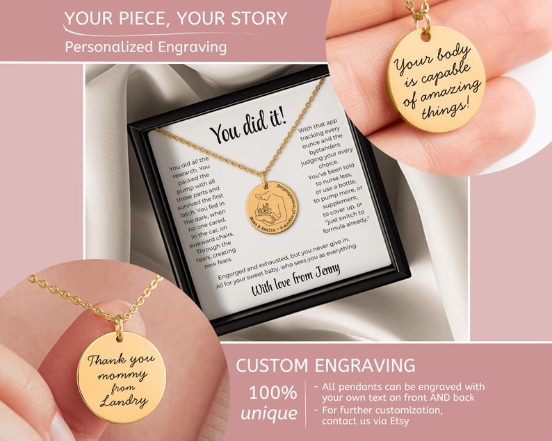 Breast Feeding Award, Breastfeeding Milestone Necklace, Milestone ...