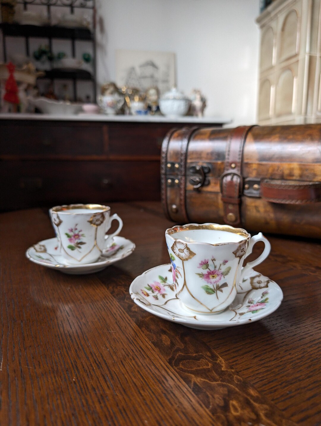 Rare Collectible Coffee Cups and Saucers Set - Antique Porcelain From ...