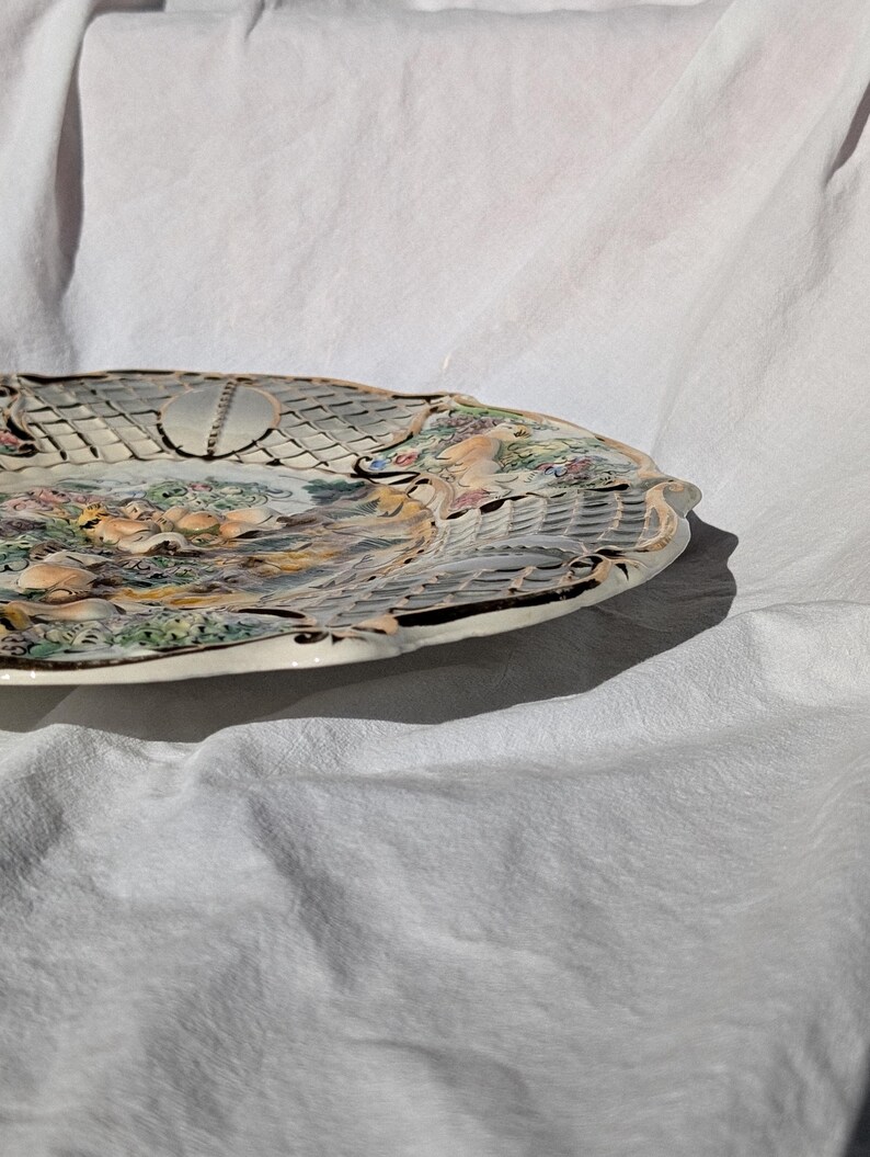 Rare Hand-painted 1970s Capodimonte Plate From Italy Collectible ...