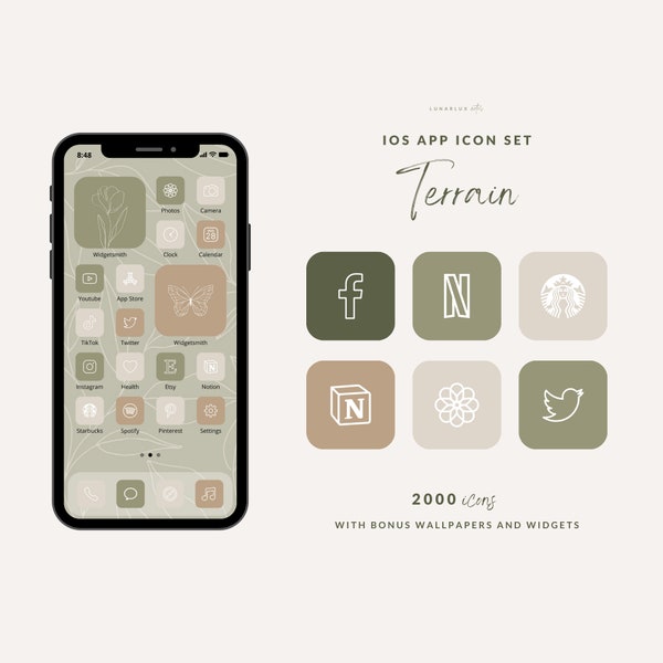 Green App Icons - Etsy