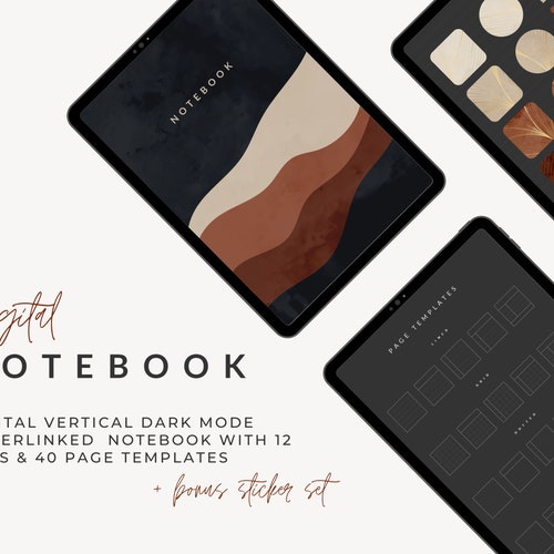 Digital Planner Dark Mode for Goodnotes/notability - Etsy