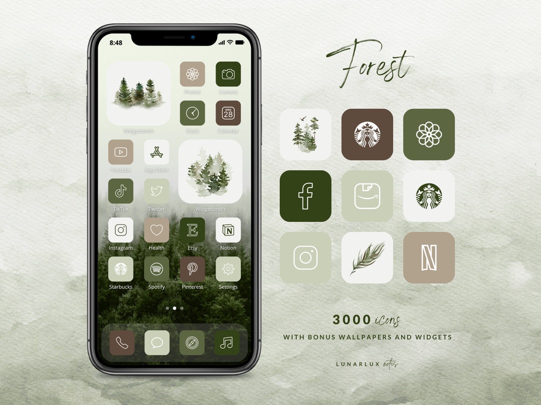 Forest Icon Set, 3000 Icons With Bonus Wallpapers and Widgets, 500 ...