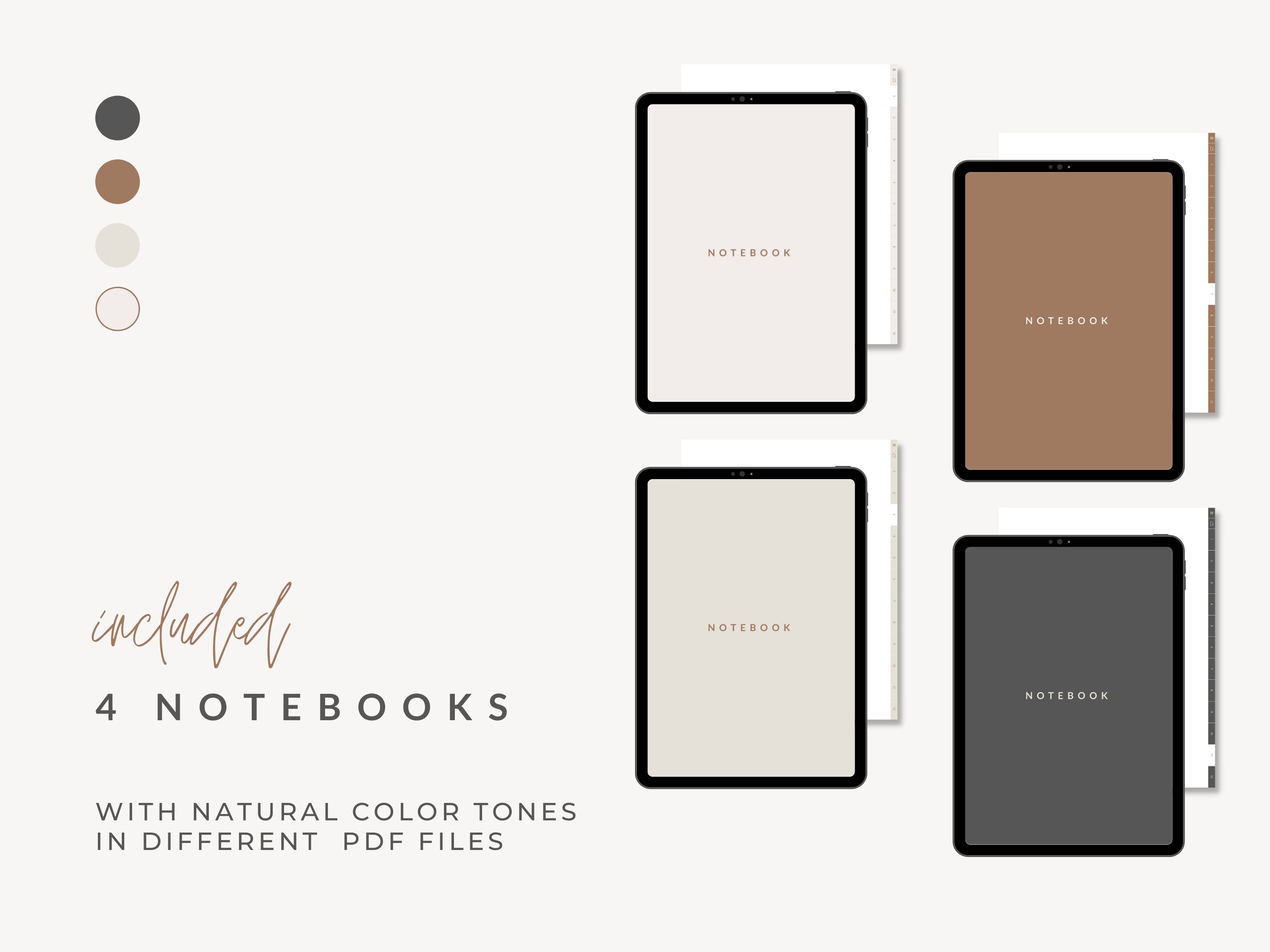 Digital Portrait Notebook for Goodnotes and Notability 12 | Etsy