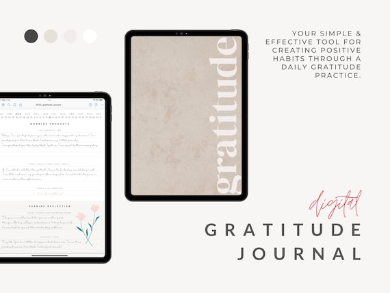 Digital Gratitude Journal Monthly Pages 366 Daily Pages - Etsy