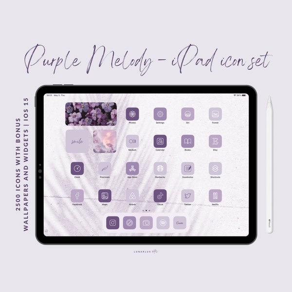 Purple Icons - Etsy