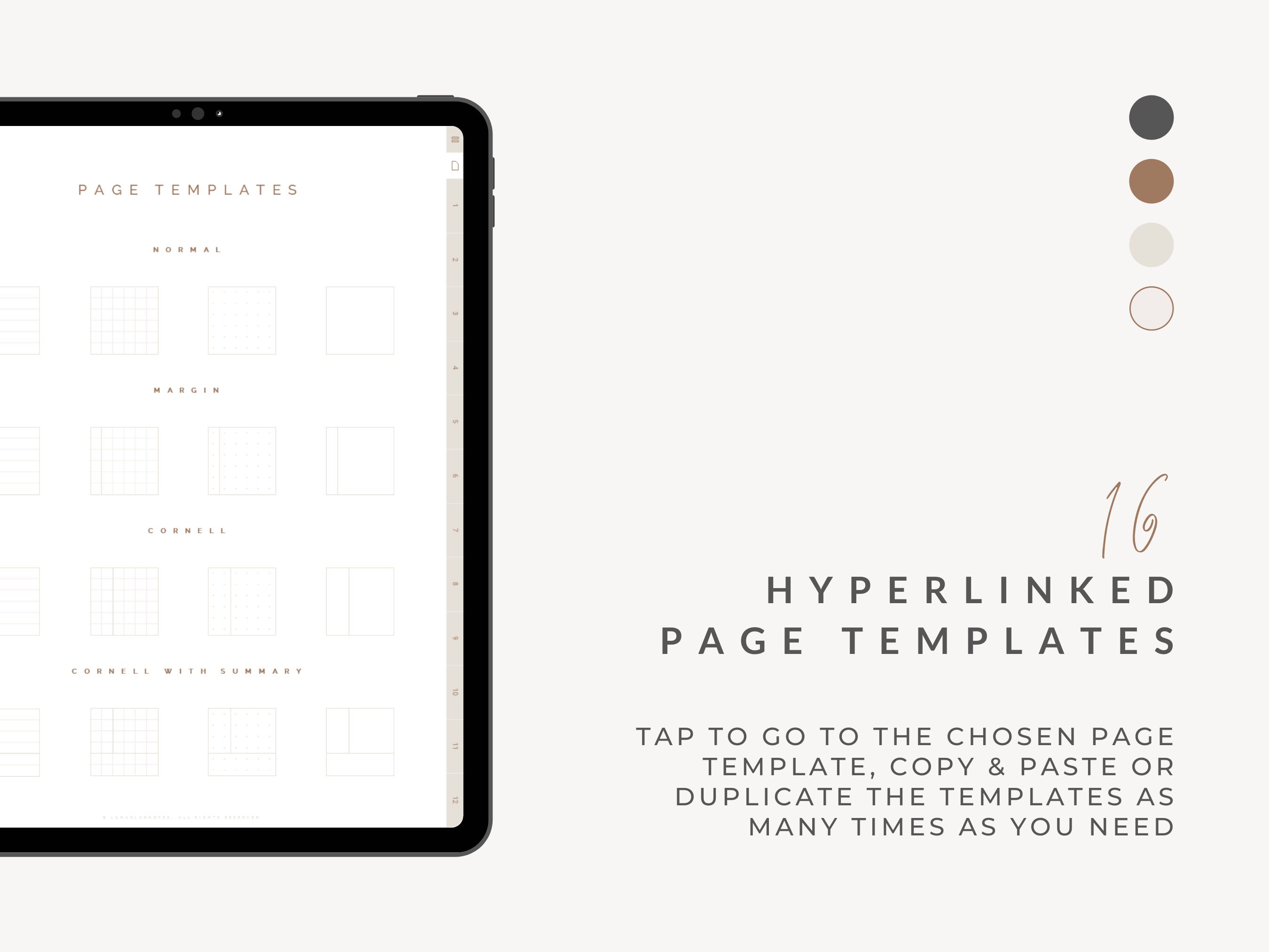 Digital Portrait Notebook for Goodnotes and Notability 12 | Etsy
