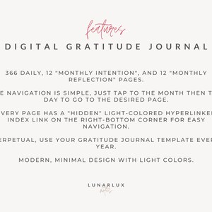 Digital Gratitude Journal Monthly Pages, 366 Daily Pages for Goodnotes ...