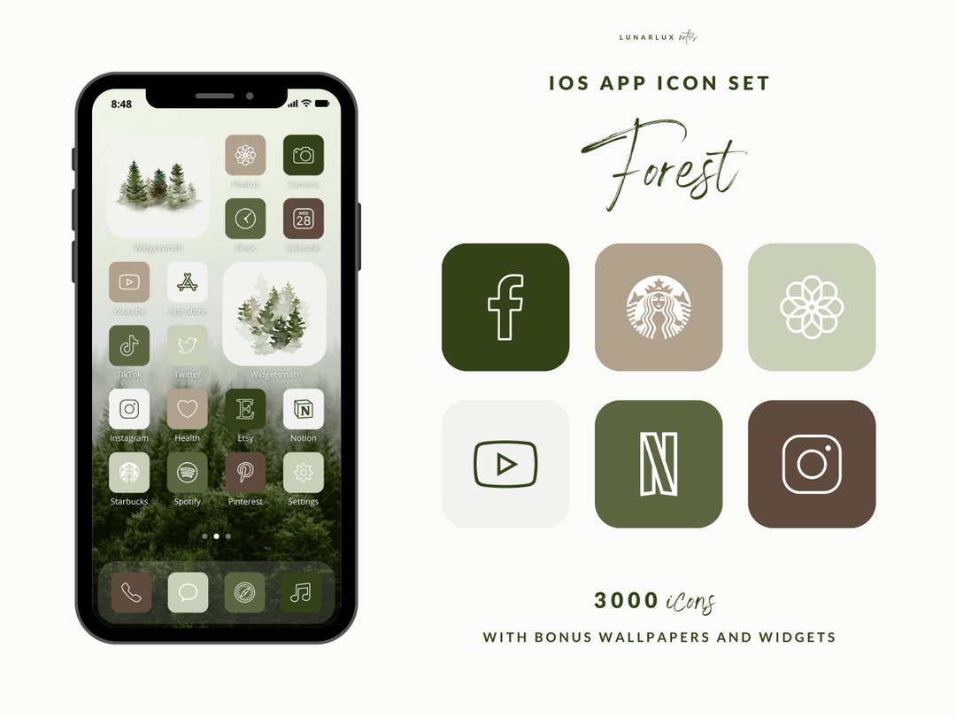 Forest Icon Set 3000 Icons With Bonus Wallpapers and Widgets - Etsy
