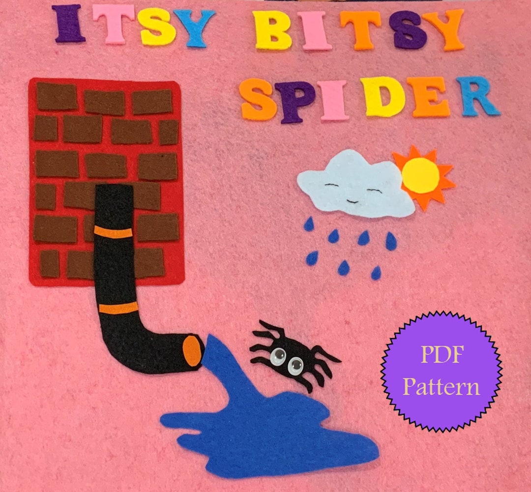 Nursery Rhyme Itsy Bitsy Spider Felt Board PDF Pattern - Etsy