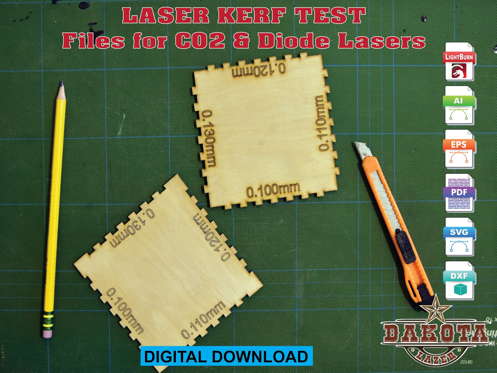 Ultimate Laser Tool Kit 6 Tools: Engrave/cut Test Slot - Etsy