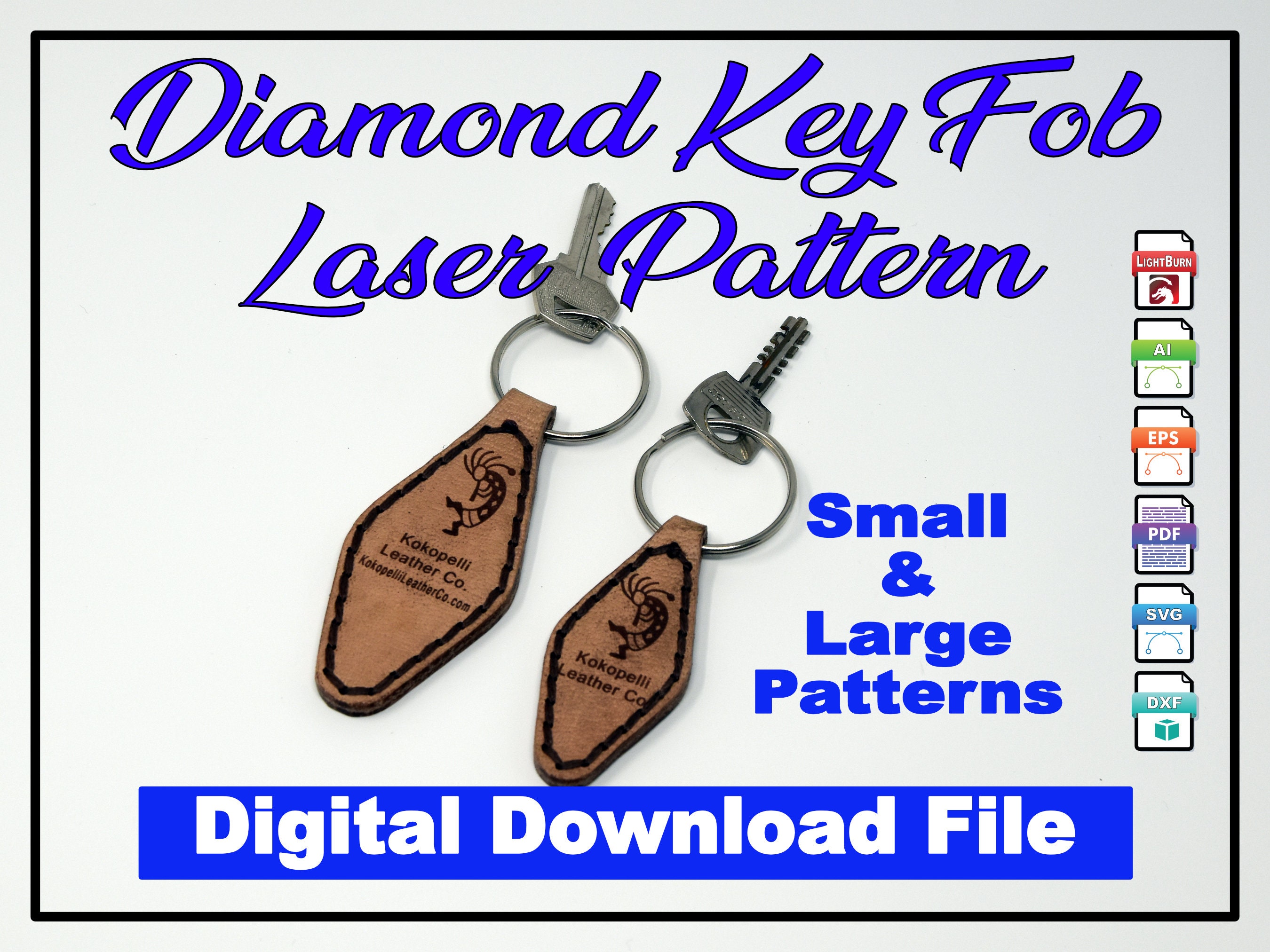 Leather Diamond Key Fob Pattern - Etsy