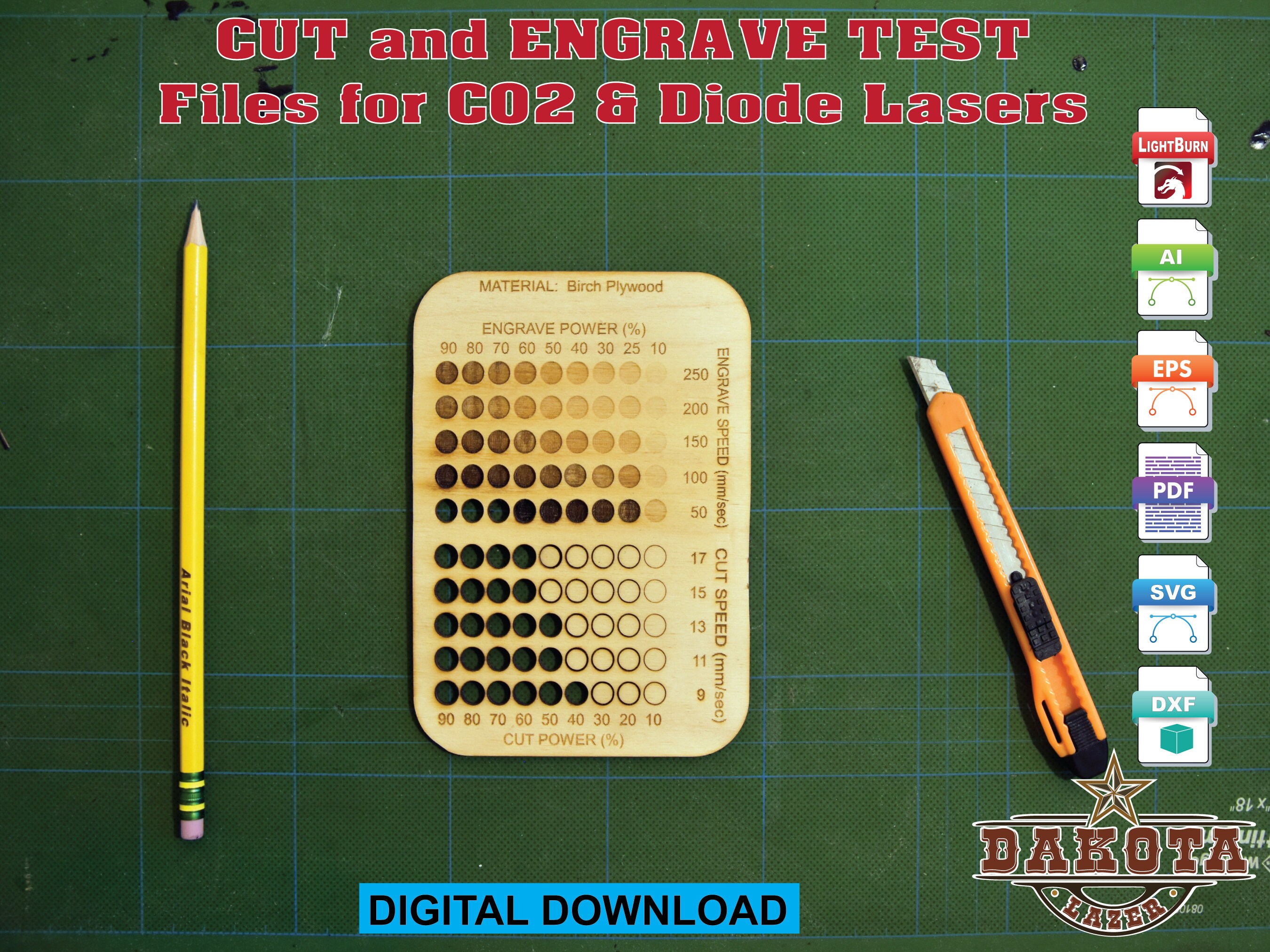 Ultimate Laser Tool Kit 6 Tools: Engrave/cut Test Slot - Etsy