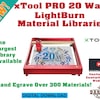 Xtool Laser Lightburn Materials Libraries - All Xtool Lasers - 5 Watt ...