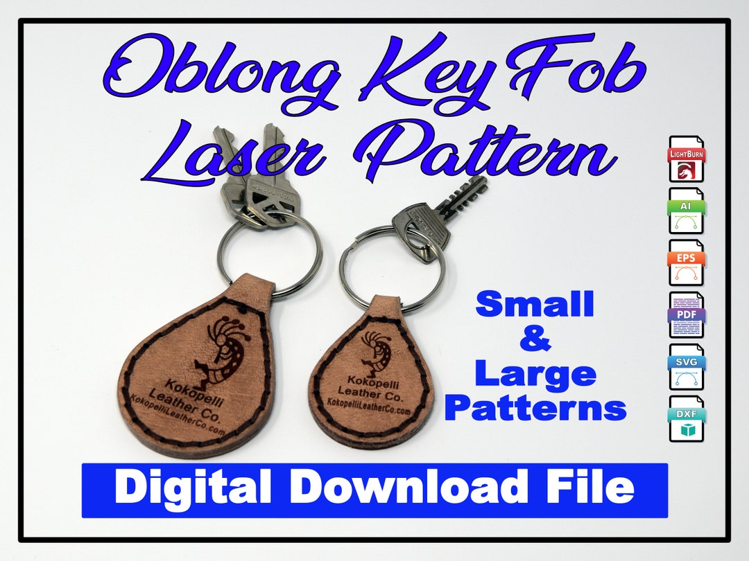 Leather Oblong Key Fob Pattern - Etsy