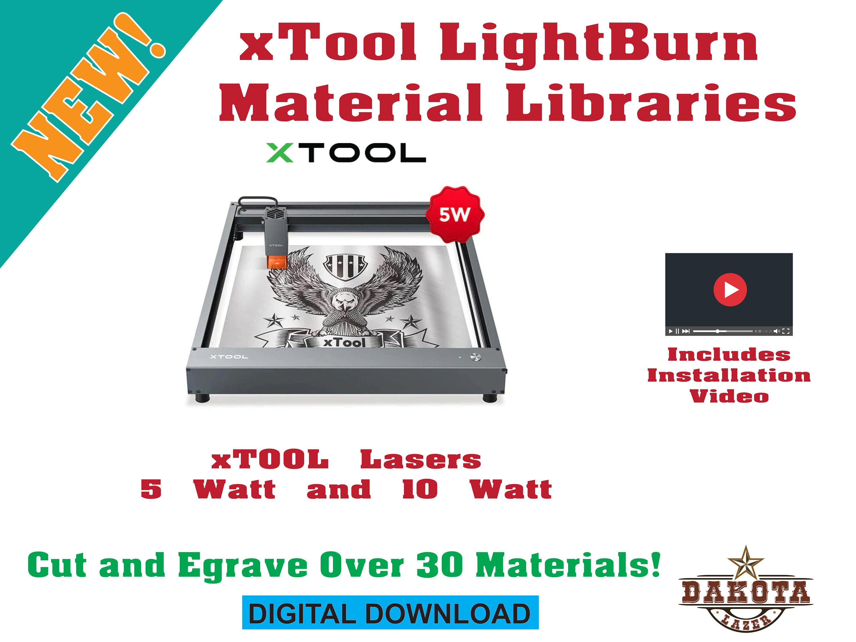 Xtool Laser Lightburn Materials Libraries All Xtool Lasers - Etsy
