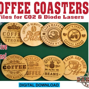 Coffee Themed Coasters - Etsy