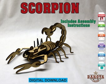 Scorpion Laser Cut Files Svg Dxf, Ai Cdr Laser Cut File, Laser Vector ...